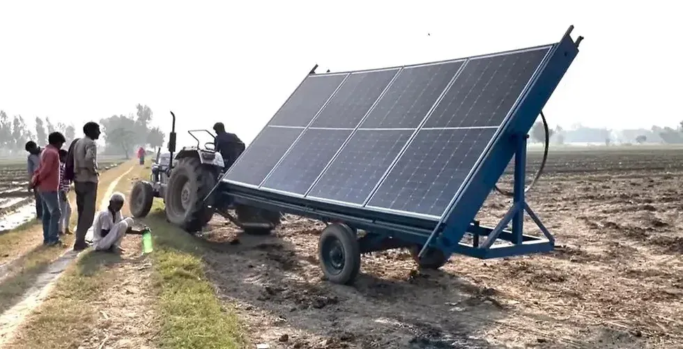solar panel trolley system