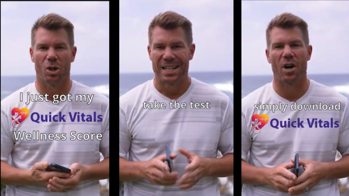 David Warner becomes Quick Vitals’ first wellness ambassador