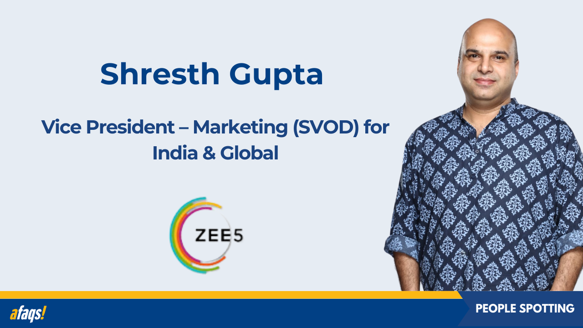 ZEE5 elevates Shresth Gupta to VP – Marketing (SVOD) for India & Global