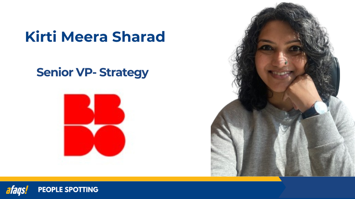Kirti Meera Sharad joins BBDO India as Senior VP- Strategy