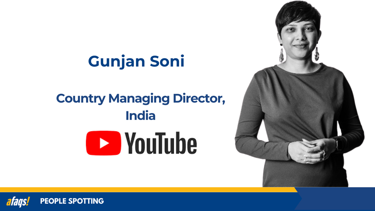 YouTube ropes in Gunjan Soni as Country Managing Director, India