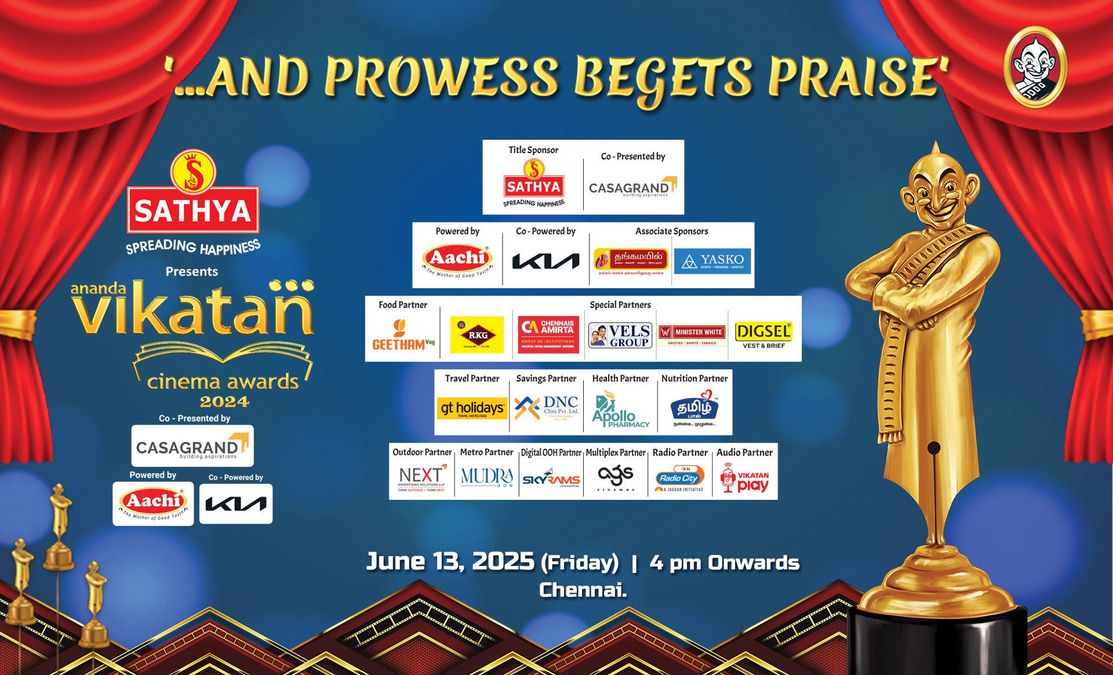 Ananda Vikatan announces 2024 edition of Vikatan Cinema Awards