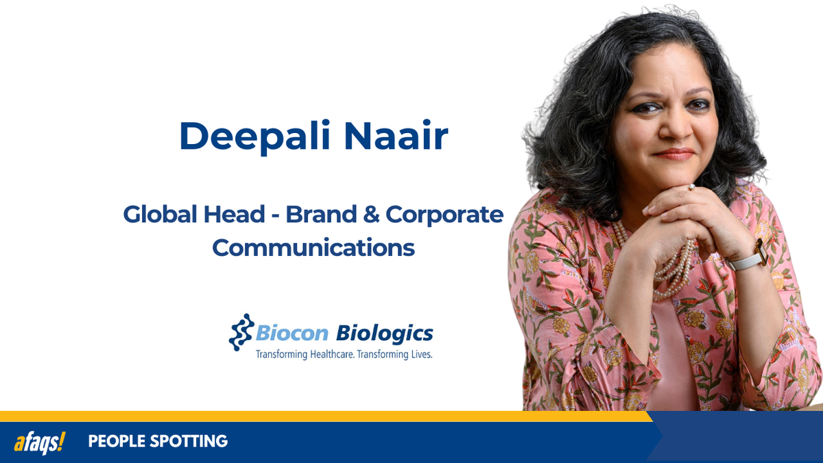 Deepali Naair appointed as the Global Head - Brand & Corporate Communications at Biocon Biologics