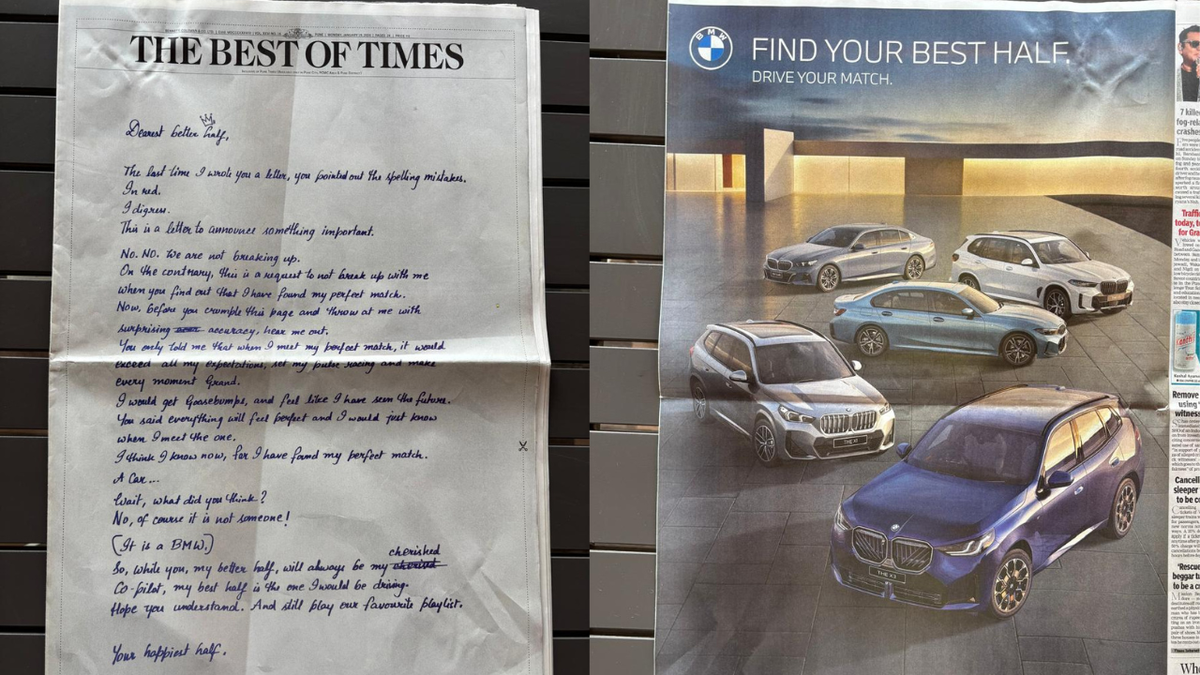 BMW’s long-form print ad draws looks online