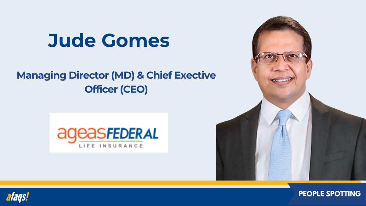 Ageas Federal Life Insurance appoints Jude Gomes as MD and CEO