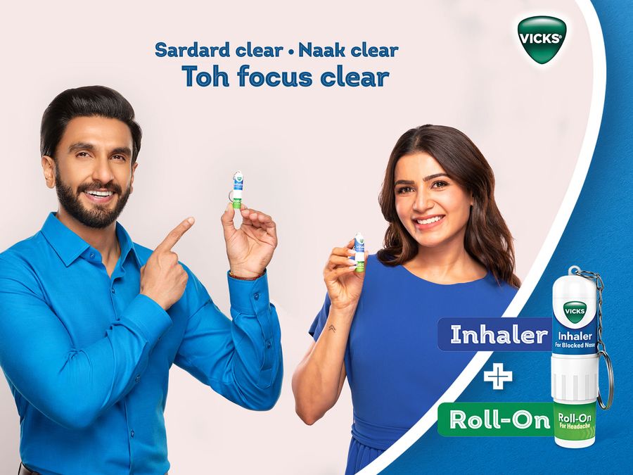 Vicks’ launches new campaign for Roll-On Inhaler with Ranveer and Samantha