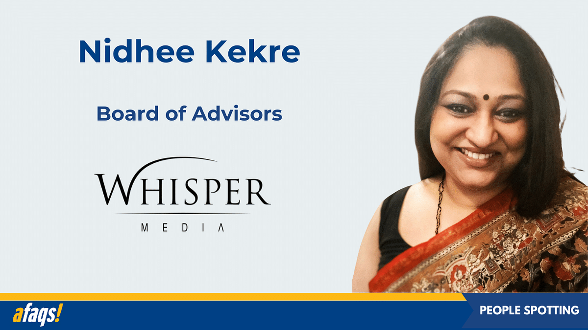 Nidhee Kekre joins Whisper Media’s advisory board