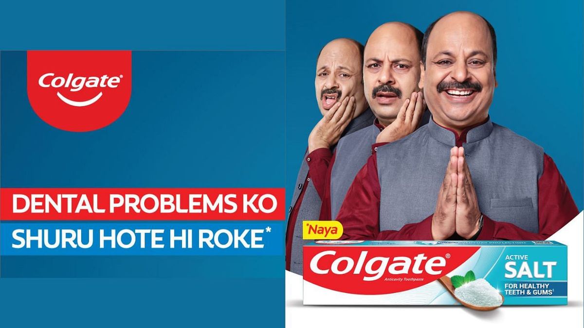 Himmat Singh uses Colgate Active Salt in the No Dard, No Darr film to ...