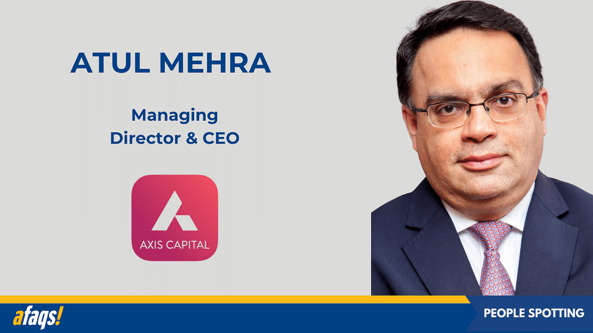 Atul Mehra appointed as managing director & CEO (designate) of Axis Capital