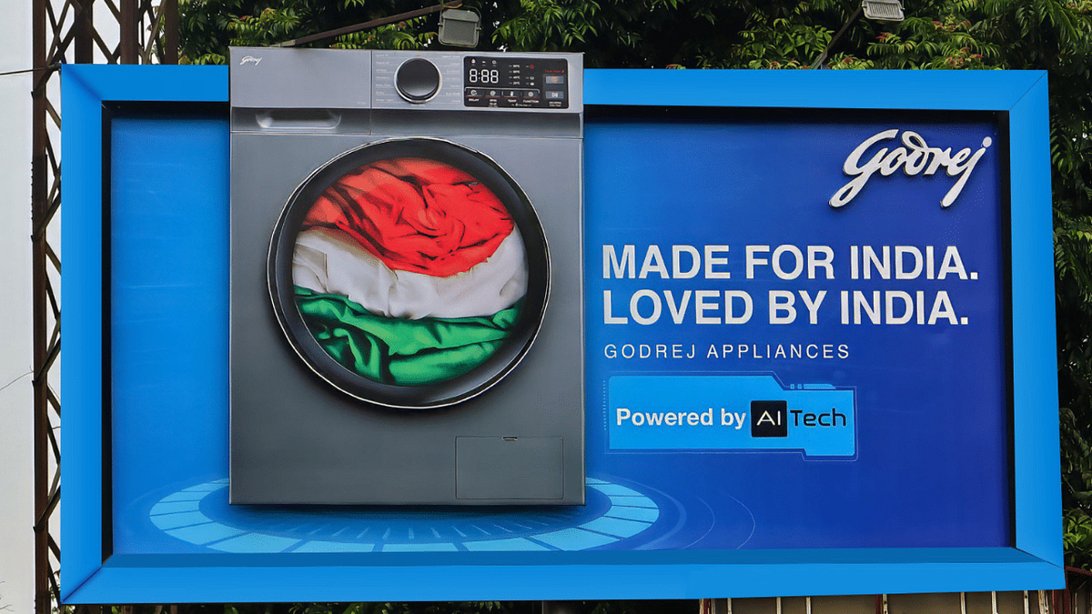 Godrej washing machine billboard innovation