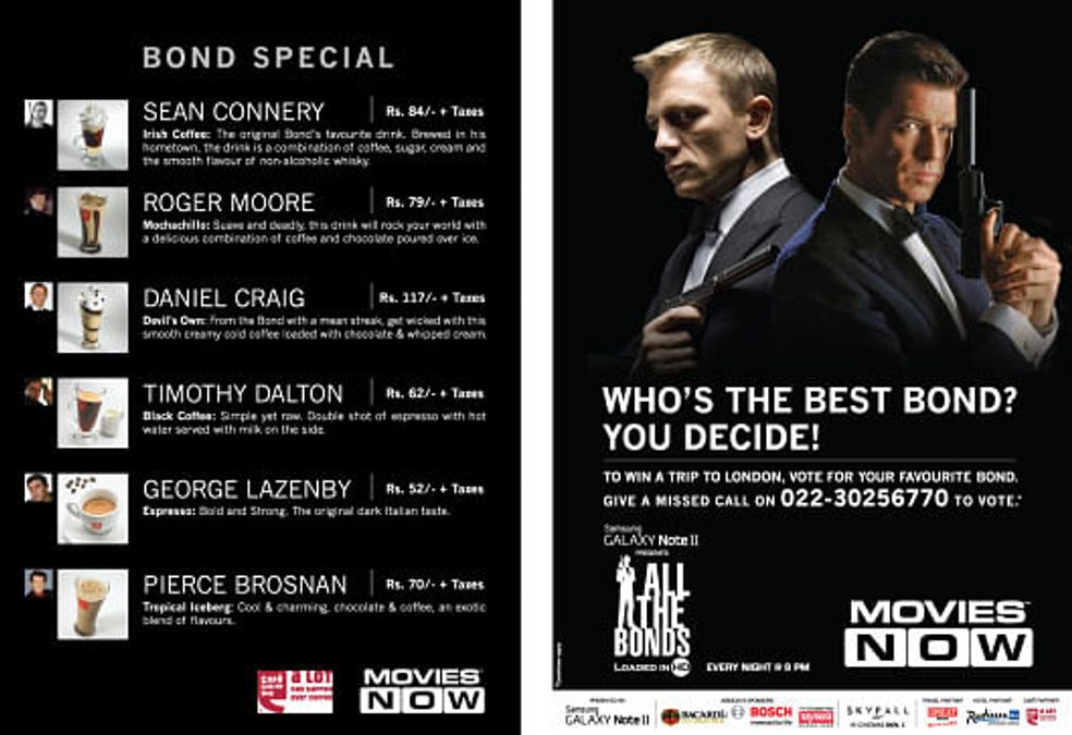 James Bond - CCD Menu Card