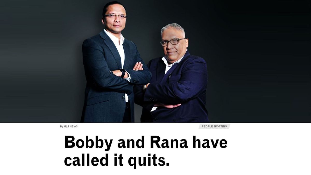 Bobby and Rana have called it quits?