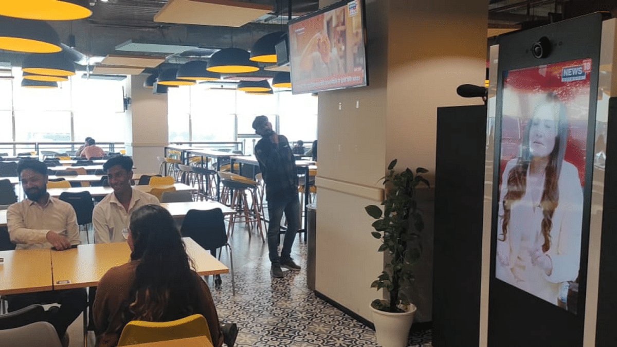 News18 executes an interactive OOH campaign in GroupM offices