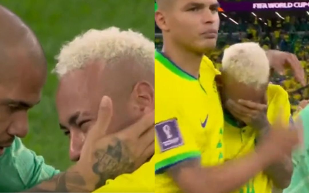 Watch: Neymar crying uncontrollably as Brazil suffer FIFA World Cup ...