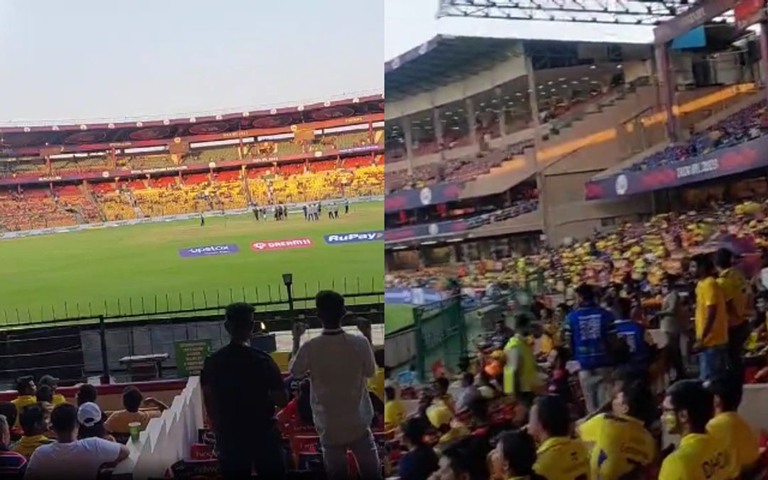 Watch: CSK fans overpower RCB fans with 'CSK CSK' chants inside ...