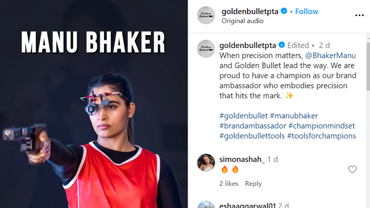 Golden Bullet hits the bull’s eye with olympian Manu Bhaker