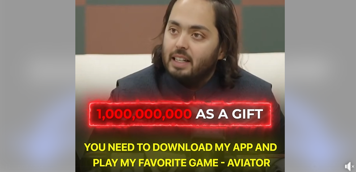 Deep fake videos of Anant and Nita Ambani promoting ‘Aviator’ go viral