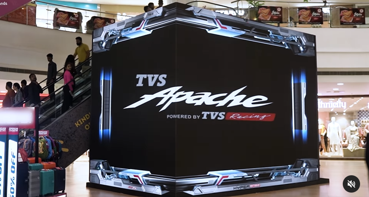 TVS Apache debuts its anamorphic display advertising in Pune