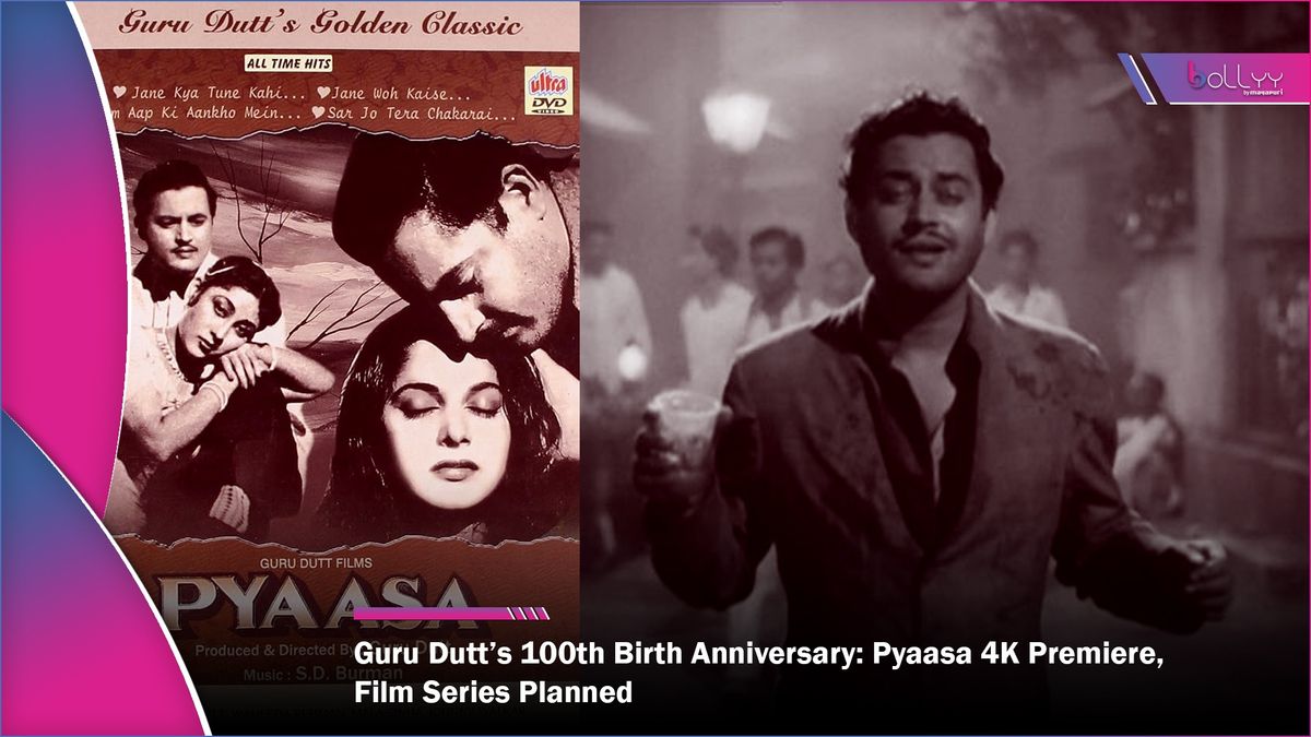 Guru Dutt’s 100th Birth Anniversary: Pyaasa 4K Premiere, Film Series ...