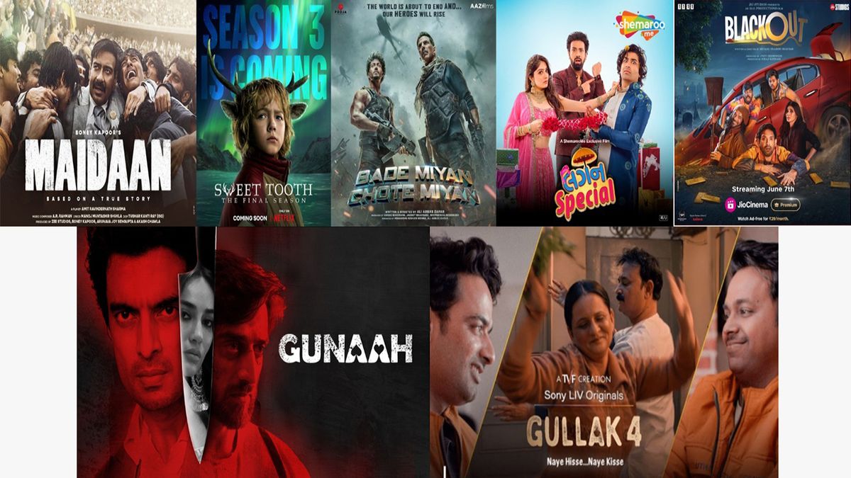 Top OTT Releases: Bade Miyan, Lagan Special, Gullak S4, Maidaan