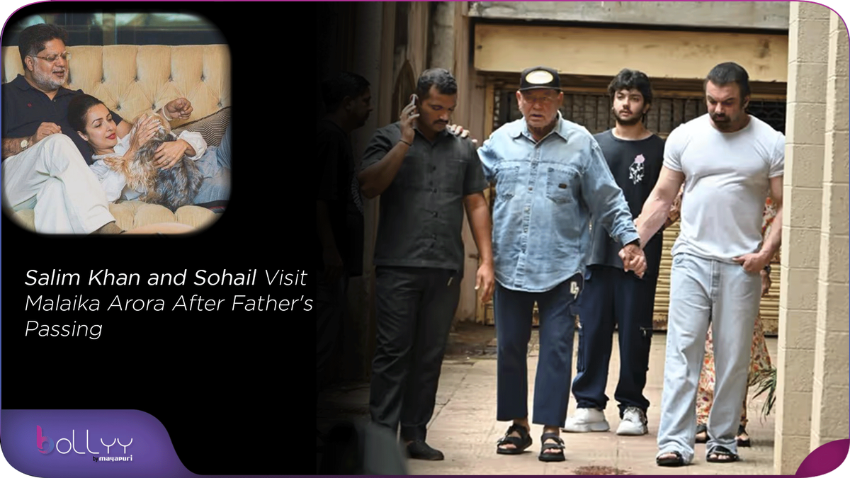 Salim Khan and Sohail Visit Malaika Arora After Father's Passing