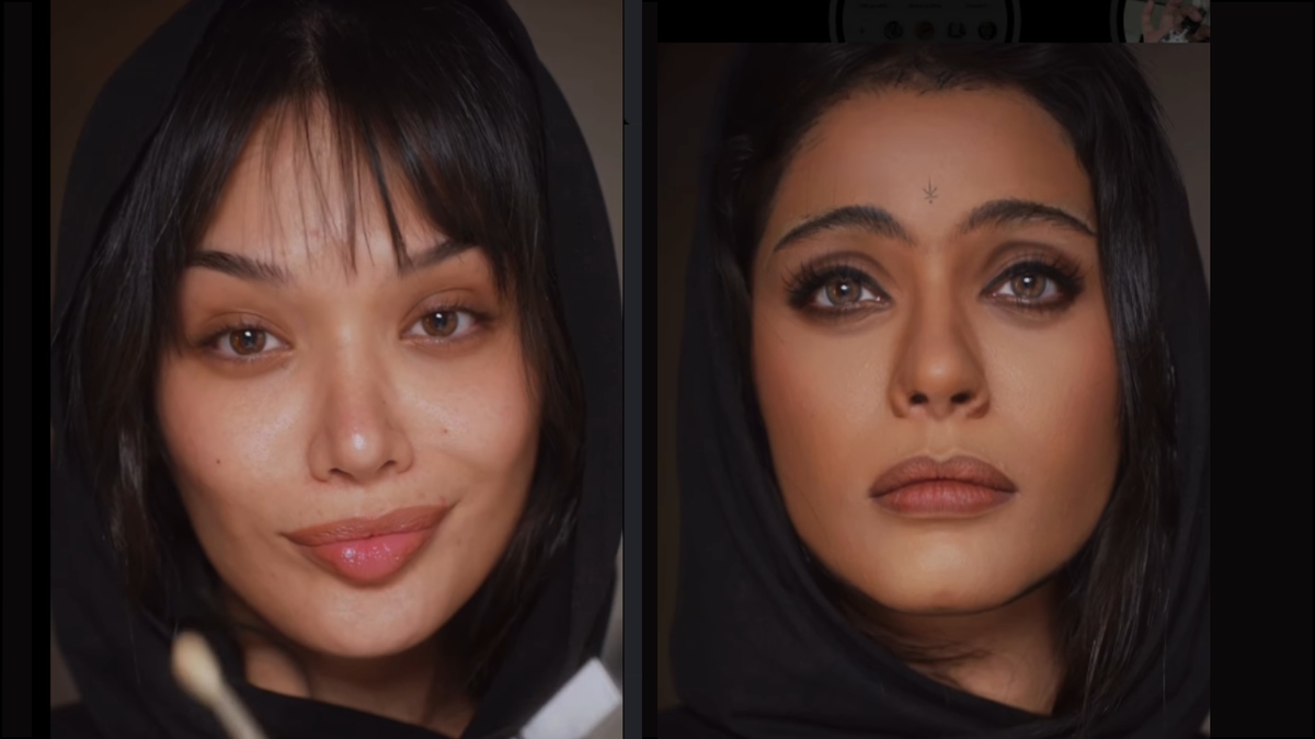 Iranian beauty influencer Nasim Irani transforms into Kajol, users say “Better than AI”
