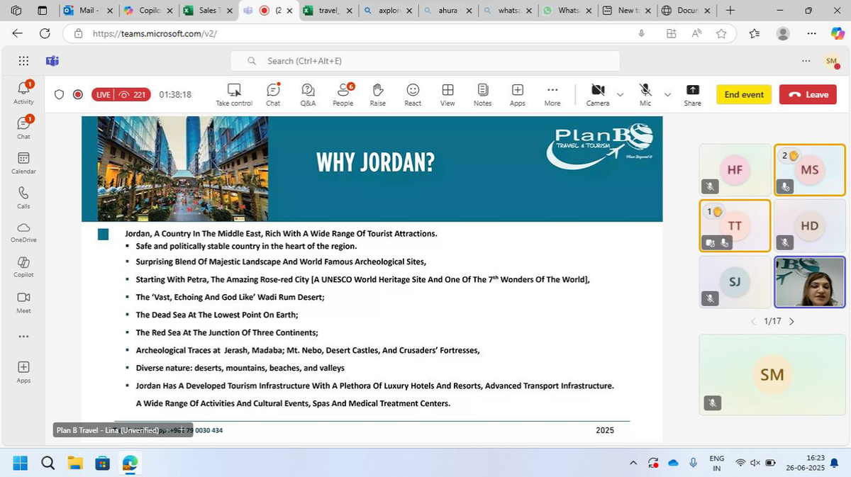 Jordan hosts Destination Webinar for Indian Travel Trade
