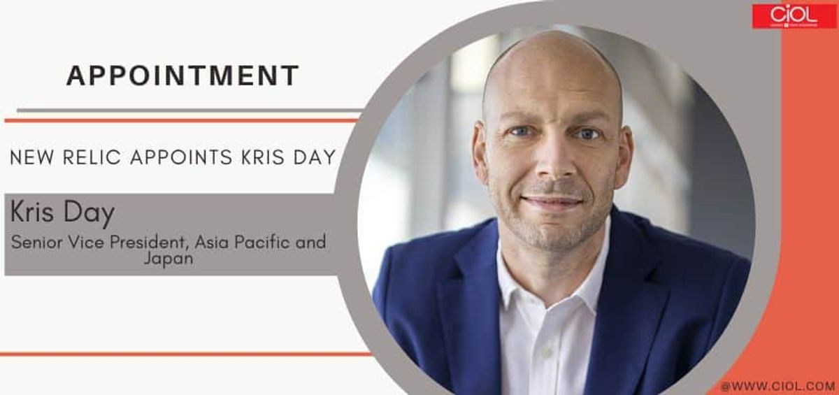 New Relic appoints Kris Day as Senior VP for Asia Pacific and Japan