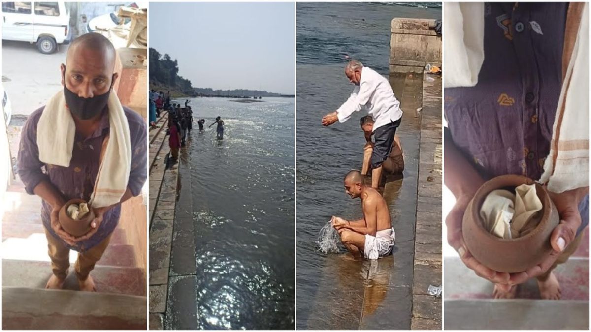 Now Waiting at Chandod in Vadodara district for the bone immersion rituals