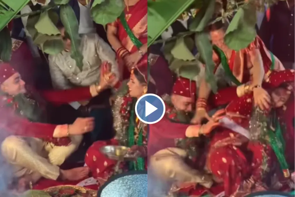 Bride Groom Viral Video: Wedding mandap becomes the WWE ring for the ...