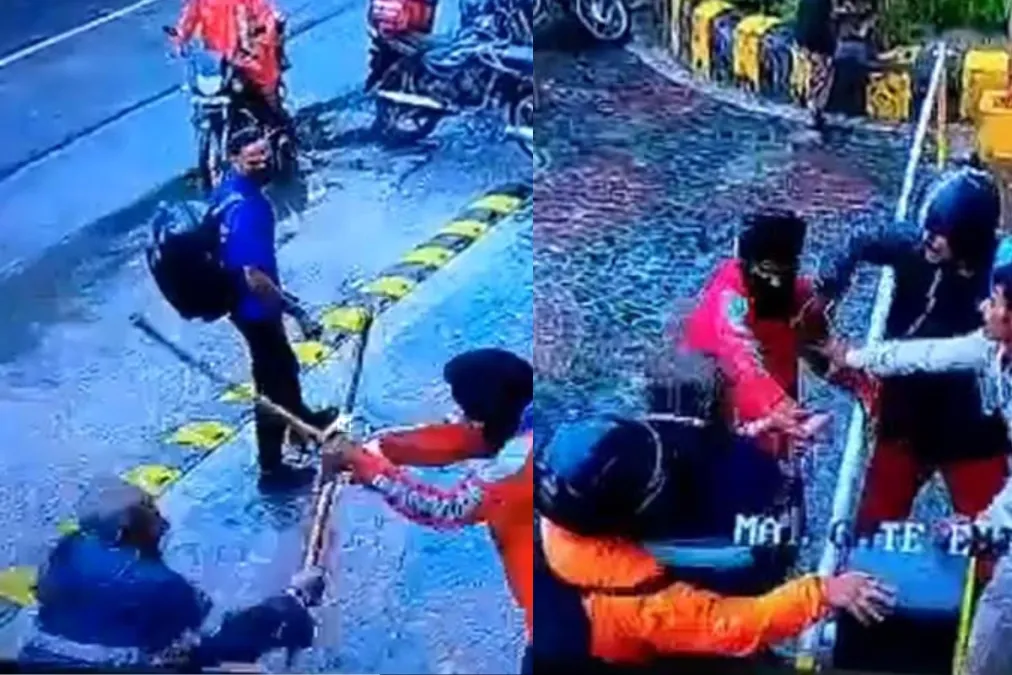 Viral Video: Delivery boy and Security guard beat each other with ...