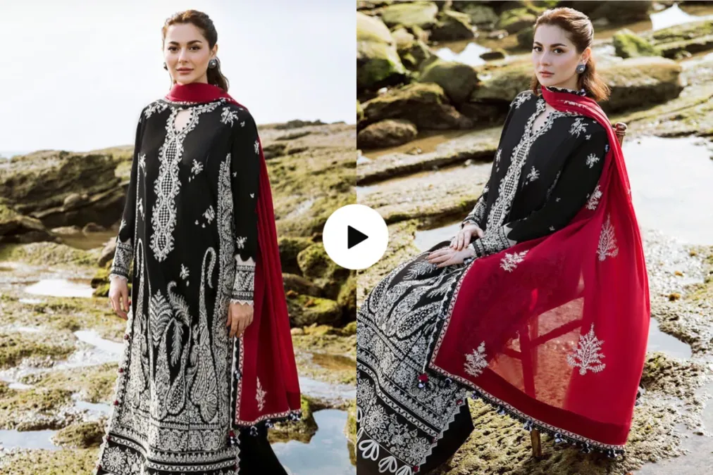 Hania Aamir look in a simple black Pakistani suit impresses the Indian ...