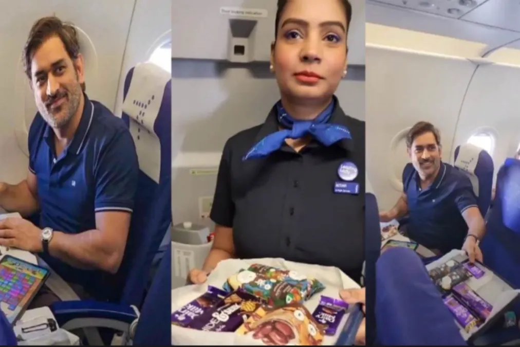 MS Dhoni's Candy Crush addiction caught on video during flight, Video goes viral on social media