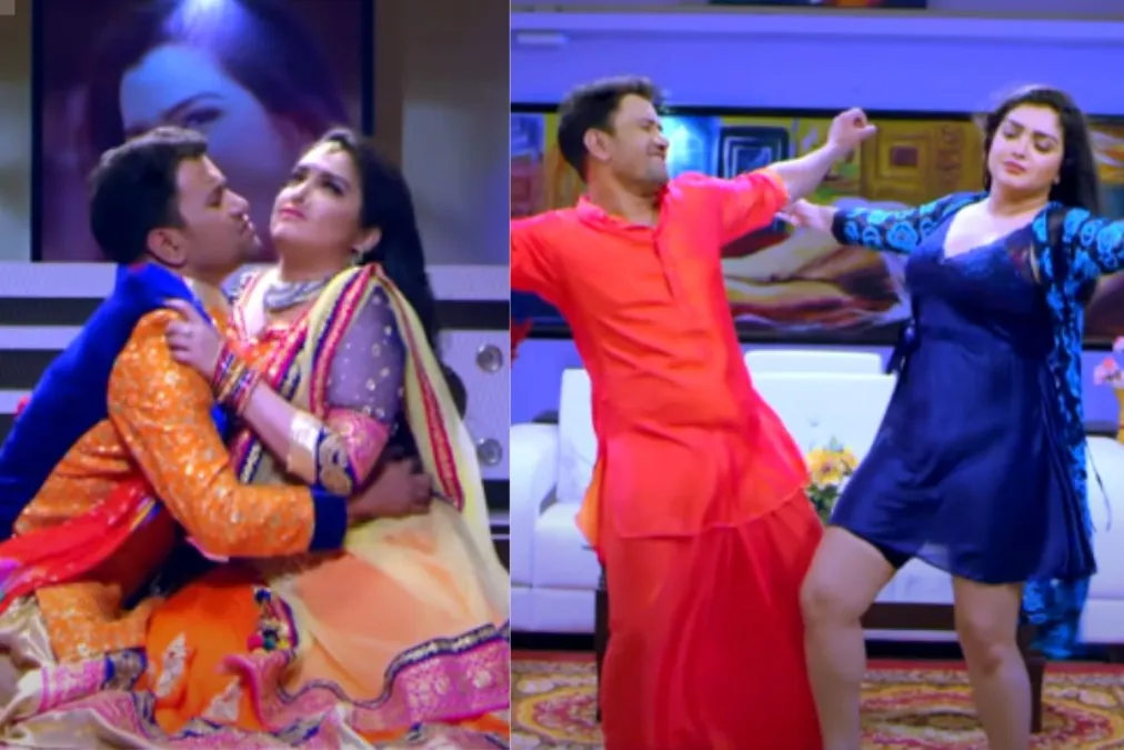 Nirahua and Amrapali Dubey's Steamy Sofa Romance on 'Katore Katore' Set the Internet on Fire; WATCH