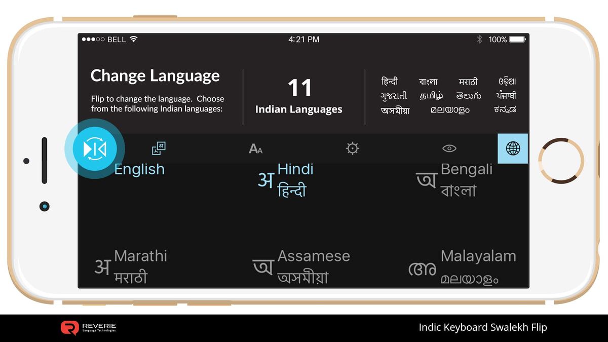 11 Indian Languages now available on Indic Keyboard Swalekh Flip for iOS