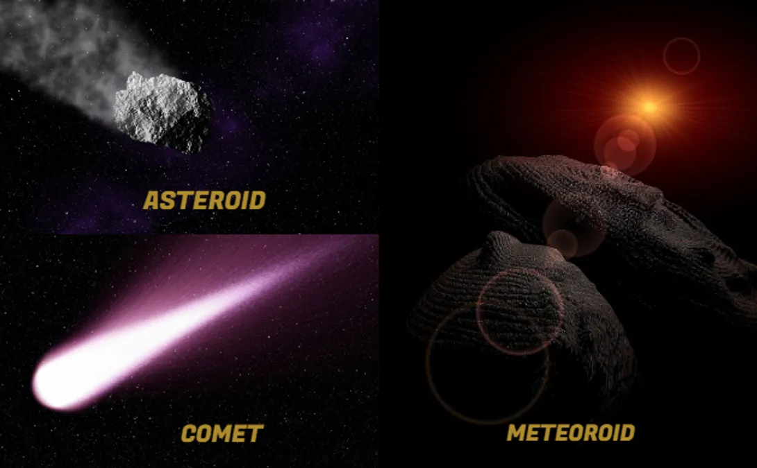 comets meteors and asteroids difference