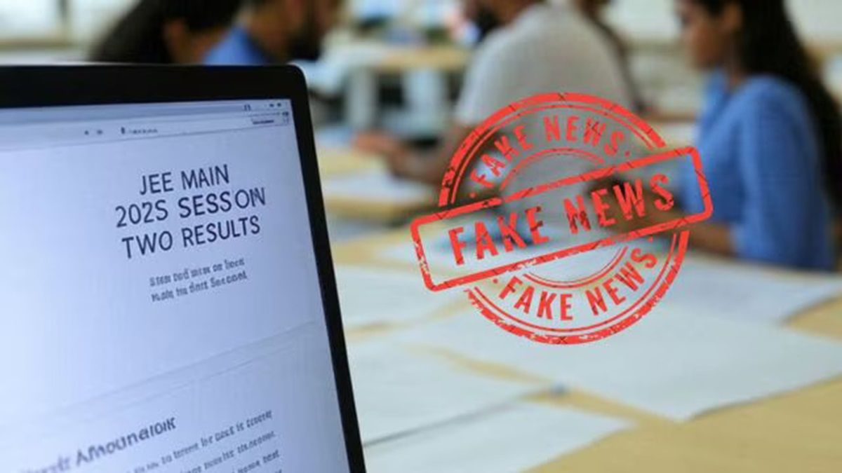jee main result 2025 official website vs Fake link to check NTA jee main session 2 result on ...