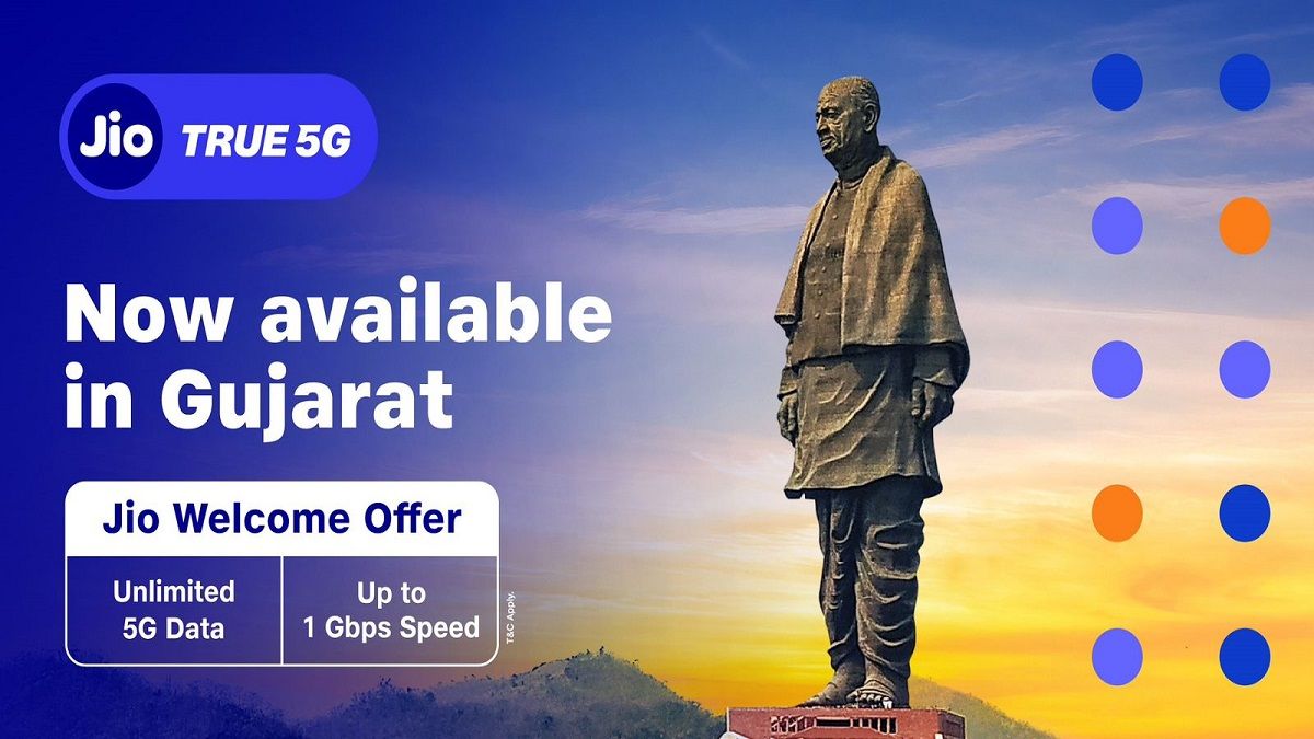 Jio TRUE 5G : आज से गुजरात में 5जी सेवा शुरू, हर जिले में अनलिमिटेड 1 ...