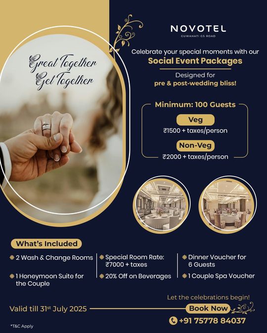 Novotel Guwahati Launches Social Event Packages Amid Rising Demand for Personal Celebrations