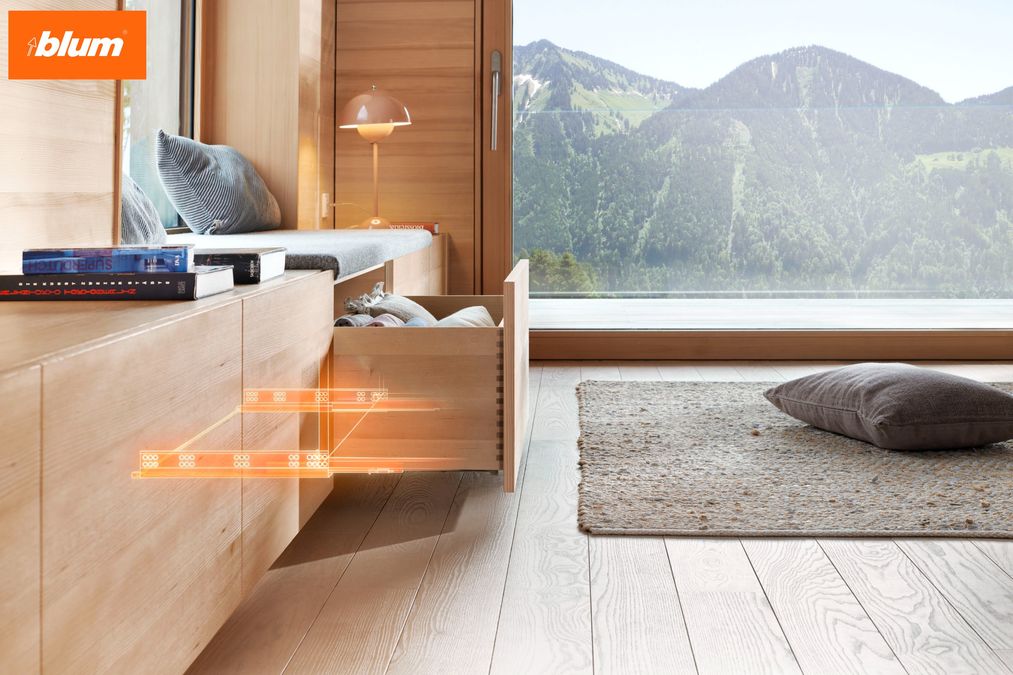 Blum's TANDEM runners Designed for a Lifetime of Smooth Living