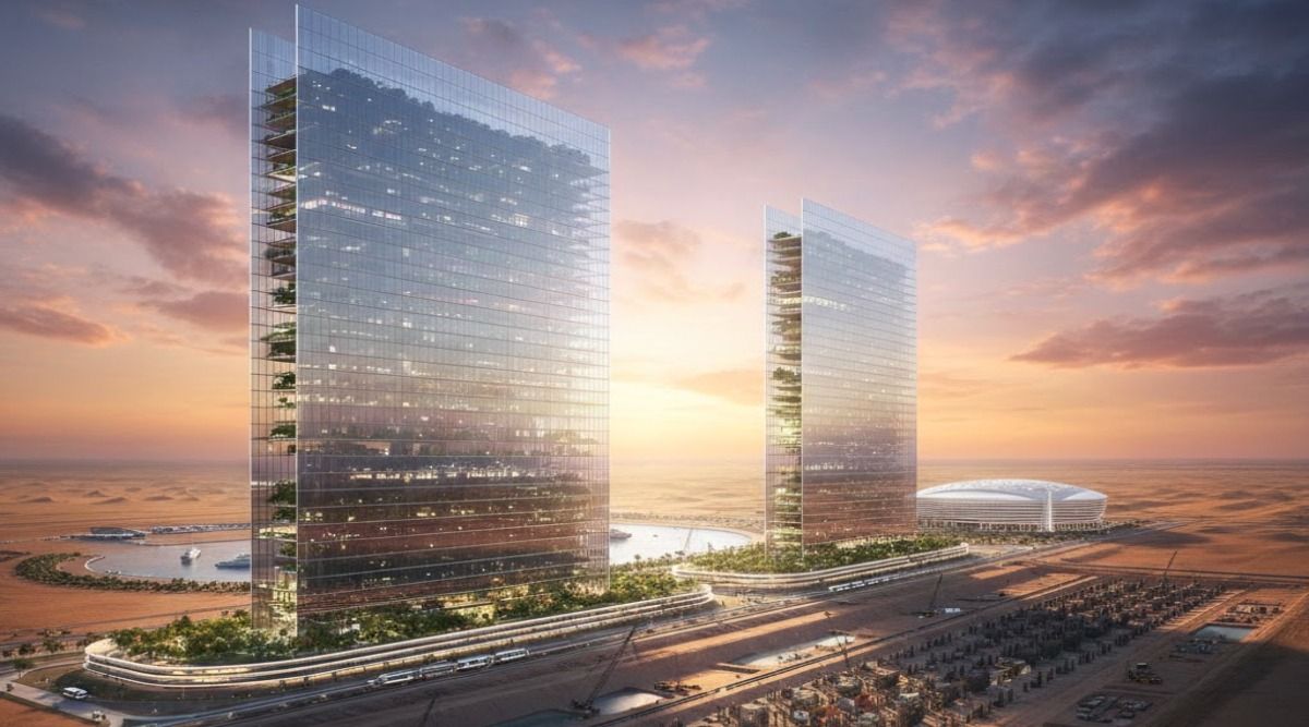 விண்ணைத் தொடும் கண்ணாடி சுவர்கள்... பாலைவனத்தில் 170 கி.மீ நீளத்திற்கு ...