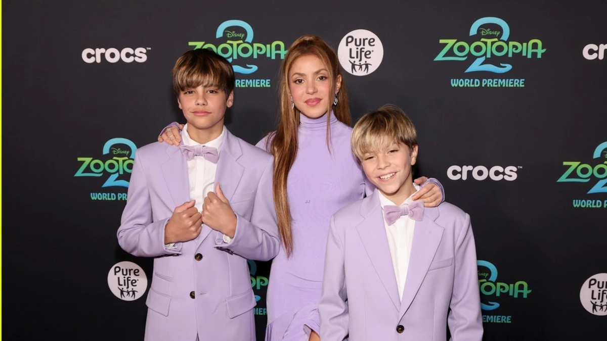 Shakira and Her Little Men Make a Purple Splash at 'Zootopia 2' Premiere