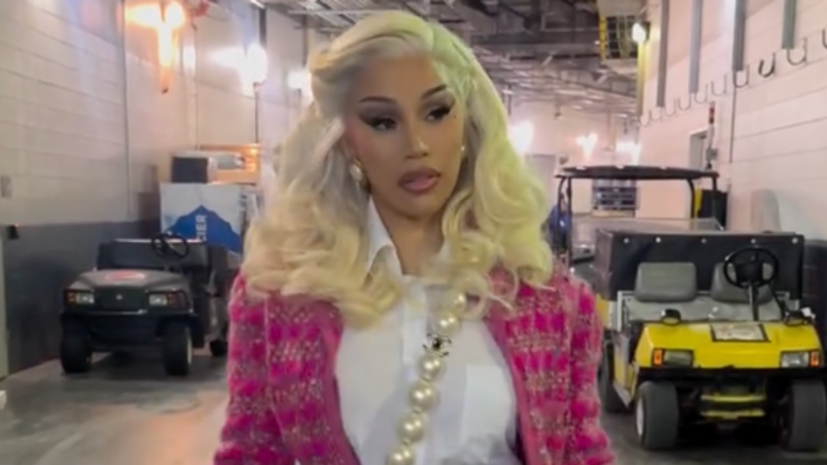 Cardi B Rocks Barbie-Chic Chanel Outfit at Patriots Game With Stefon Diggs