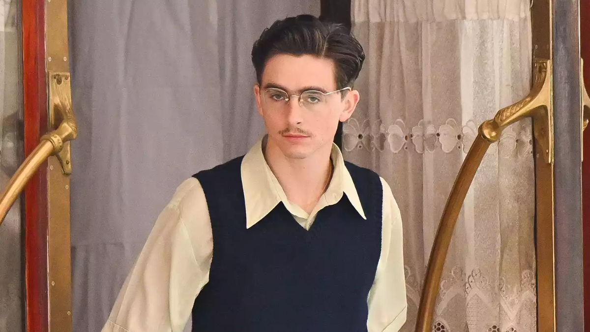 Timothée Chalamet Rocks Mustache And Glasses on ‘Marty Supreme’ Set in NYC