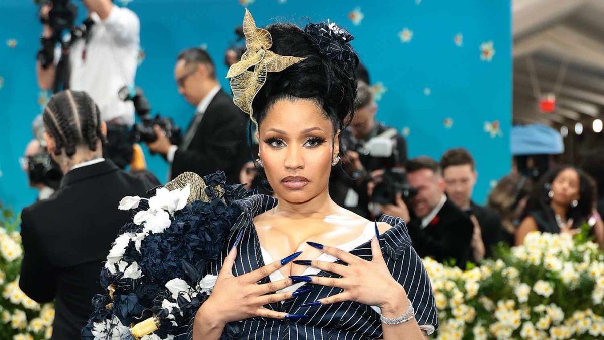 Nicki Minaj Turns Heads in Chic Thom Browne Suit-Dress at the 2025 Met Gala