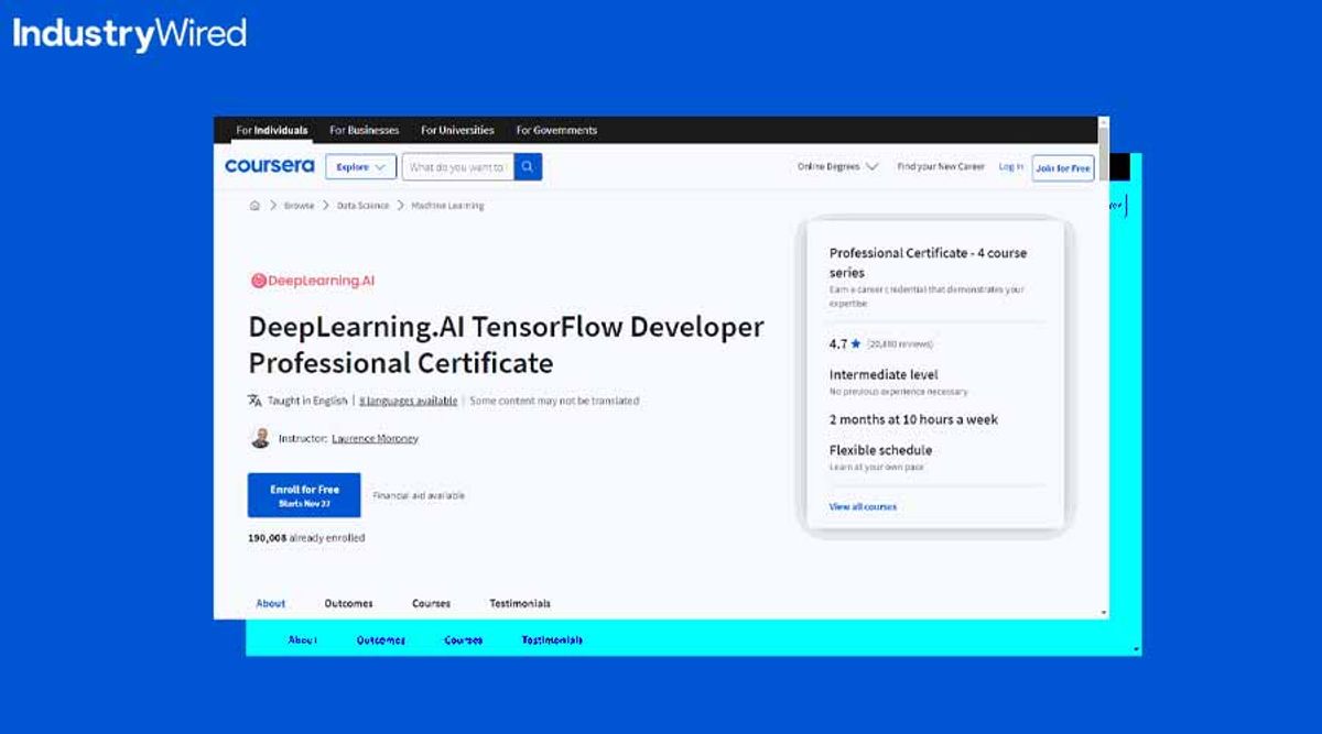Best TensorFlow Courses on Coursera