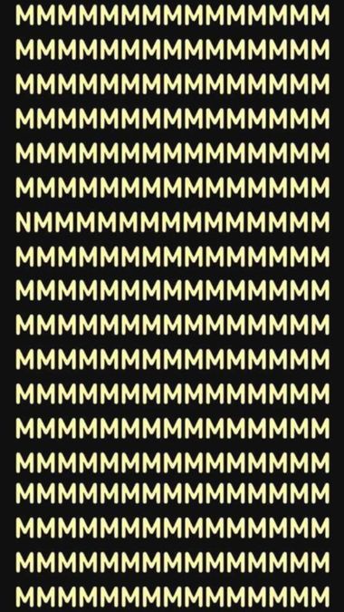 Are You a Genius? Find the Letter N Hidden Among Ms in 7 Seconds! - M ...