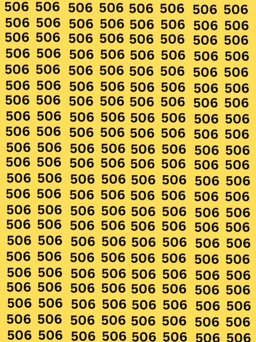 Optical Illusion: Can You Find The Number 509 among 506 - 506 की भीड़ ...
