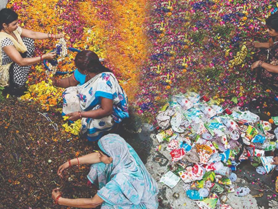 Are chemical dyes and holy waste making the holy rivers of India sick?