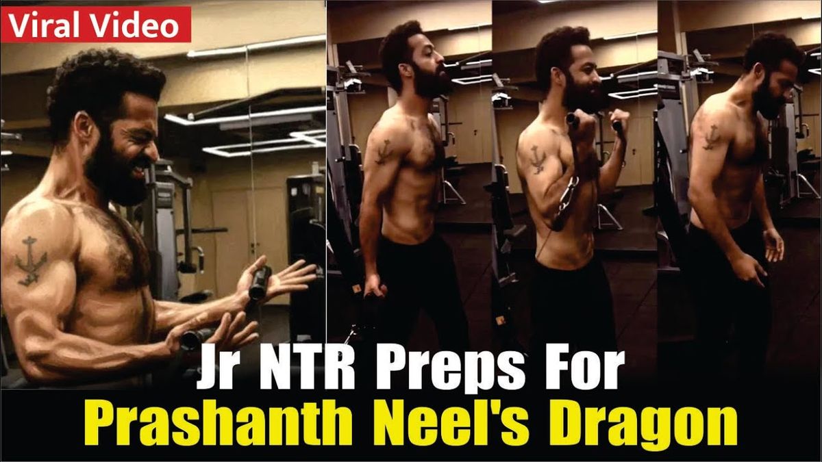 Jr NTR Gym Workout Viral Video | Jr NTR Preps for Prashanth Neel's ...